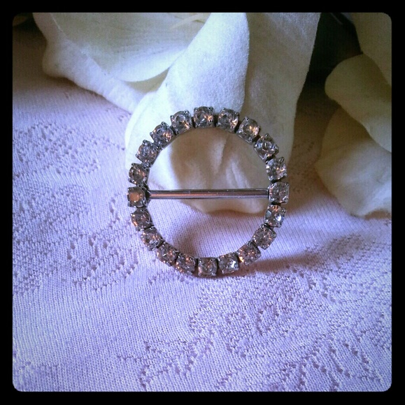 Accessories | Vintage Rhinestone Scarf Ring | Poshmark